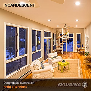 SYLVANIA Incandescent 65W BR40 Flood Light Bulb, 540 Lumens, 130 Volt, E26 Medium Base, 2850K, Warm White - 6 Pack (15679)