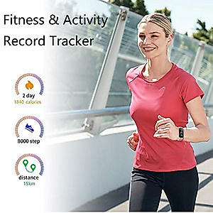 CNPGD Smart Watch, Fitness Tracker for Men Women, Bracelet Band with 24 Hour Body Temperature Heart Rate Monitor Blood Pressure Blood Oxygen(SpO2) Waterproof smartwatch for iPhone Android Phones