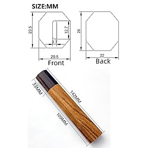 Echeson 1PC Japanese Solid Wood Octagonal Knife Handle, Blank DIY Cutter Grip Replacement is Suitable for Kitchen Knives, Fish Head Knives, Etc.