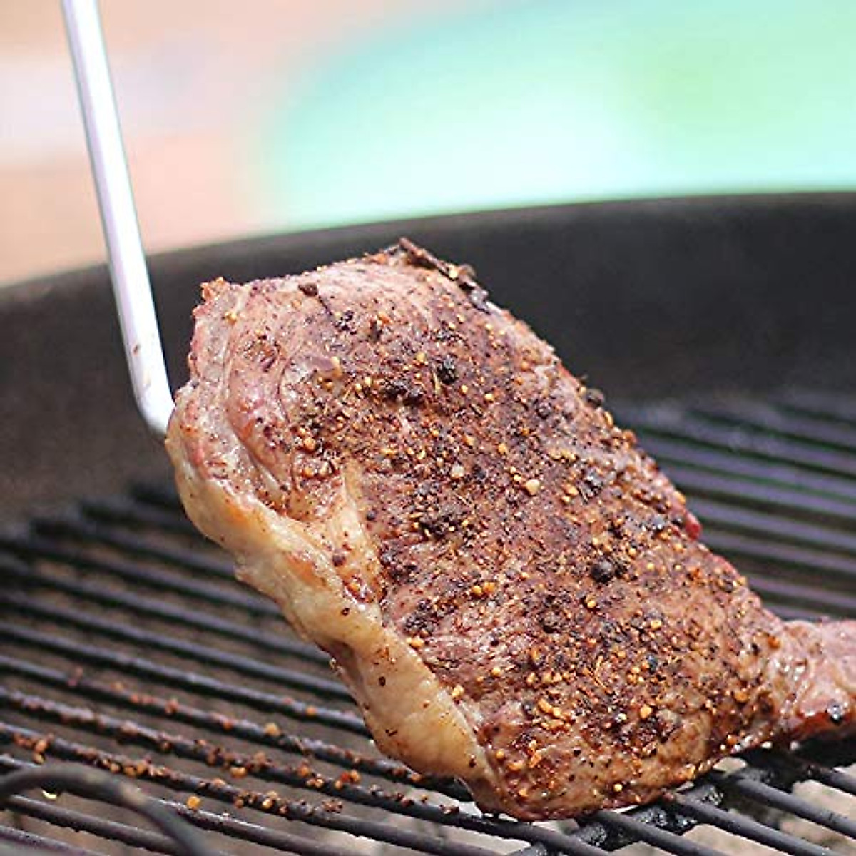 DOITOOL Food Flipper Turning Hook Stainless Steel BBQ Meat Turner Hook Food Flipper Meat Hook for Grilling, Flipping and Turning Vegetables and Meats, BBQ Grill and Smoker Accessories