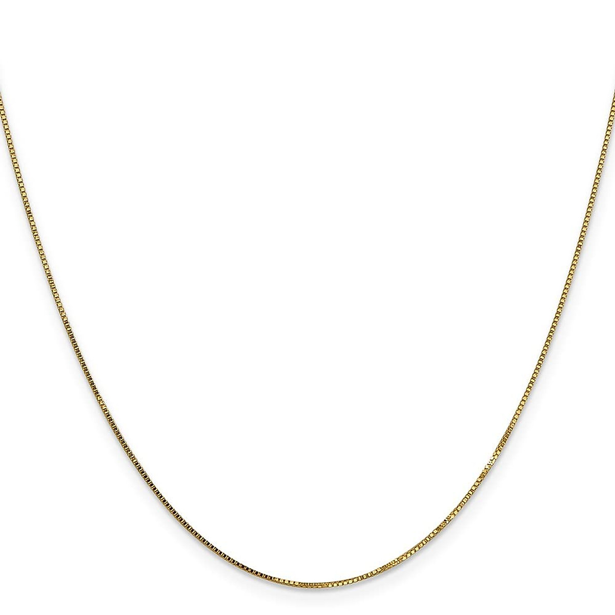 IceCarats 14K Yellow Gold 18 inch .7mm Box Chain Necklace 14K Yellow Gold - 0.7mm - 18 inch