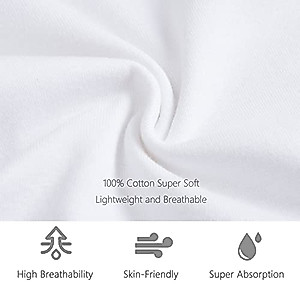 Hakochia Burp Cloths for Baby Girls Organic Cotton Large Burp Clothes Extra Absorbent Soft Burping Rags Spit Up Cloth Sets for Newborns 8 Pack