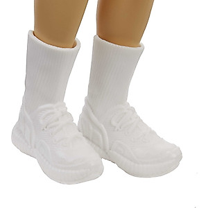 Barbie Ken Fashionistas Doll #175 with Brunette Hair Dressed in Colorful Striped Shirt, Denim Shorts and White Boots