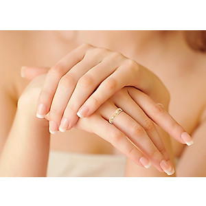 Miabella 925 Sterling Silver Italian Moon and Star Eternity Band Ring Jewelry for Women Men Choice of White or 18K Yellow Gold Over Silver (Two-tone, 6)