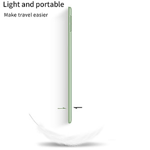 kenke Case for iPad Air 3 10.5" (3rd Gen) 2019,Light Weight Trifold Smart Case with Pencil Holder,Soft TPU Back Cover[Full Body Protective] with Auto Sleep/Wake for iPad 10.5 Inch Air 3,Green