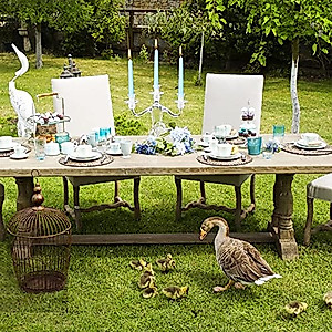 Laskey Taper Candles 10 Inch Tall Wedding Dinner Candle Set of 12 (Light Blue)