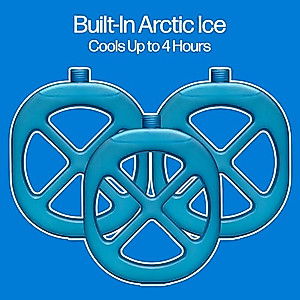 Arctic Air Ice Jet Personal Air Cooler, 3-Speed Room Cooler with Reusable Ice Packs, Portable Cooler with Multi-Directional Vent & 7 LED Lights, Whisper-Quiet Air Cooler for Room