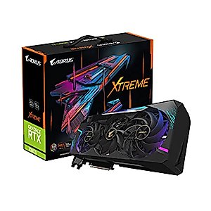 GIGABYTE AORUS GeForce RTX 3080 Ti Xtreme 10G Graphics Card, Max Covered Cooling, 12GB 384-bit GDDR6X, GV-N308TAORUS X-12GD Video Card