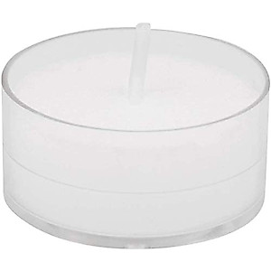 Root Candles 131015 Unscented Beeswax Blend Tealight Candles in Clear Cups, 8-Count
