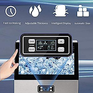 Ice Makers Countertop,Commercial Ice Maker,Ice Maker,Countertop Ice Maker,100LBS, Auto-Clean Built-in Automatic Water Inlet with Scoop 2-7 Days delivery Shipped from US Warehouse