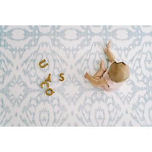 Baby Play Mat | Reversible Foam Mats | Soft for Play Time, Tummy Time, Crawling | Toddler, Kids Play Mat | Exercise Mat, Yoga Mat | Non-Toxic, Waterproof, Easy-to-Clean | 6.5ft x 4.5ft (Rainwash Blue)