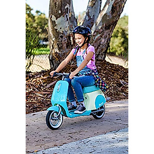 Razor Pocket Mod Petite - 12V Miniature Euro-Style Electric Scooter for Ages 7+, 100-watt Motor, Up to 40 min Ride Time, For Riders up to 110 lbs, Blue