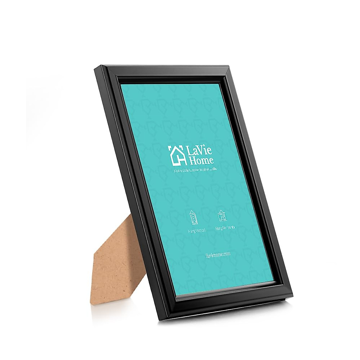 LaVie Home 4x6 Picture Frames (6 Pack, Black) Simple Designed Photo Frame with High Definition Glass for Wall Mount & Table Top Display, Set of 6 Classic Collection