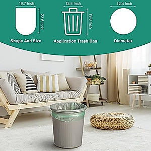 Maitys 600 Pcs Small Trash Bags 4-6 Gallon Small Garbage Bags Bulk Kitchen Trash Bags Bathroom Trash Bags Unscented Waste Basket Liner for Bathroom Bedroom Office Kitchen Yard Car, Black Green White