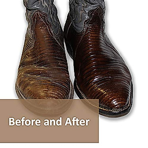 Griffin Western Exotic Leather Conditioner (8 oz.) - Non-Toxic Formula for Cowboy Boots, Snakeskin, Alligator, Crocodile, Leather Apparel and More! - Made in The USA Brown