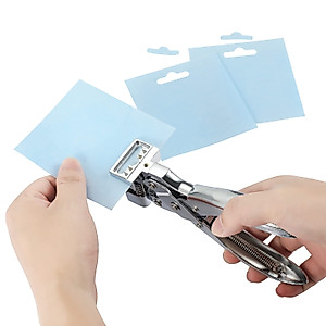 T Slot Shape Hole Punch Steel Handheld Hanger Airplane Hole Punch Butterfly T-Hook Clamp Pliers Cutter ID Punching Plastic Cardboard Badge Label for DIY Handmade Crafts Utensils (T Hole Punch)