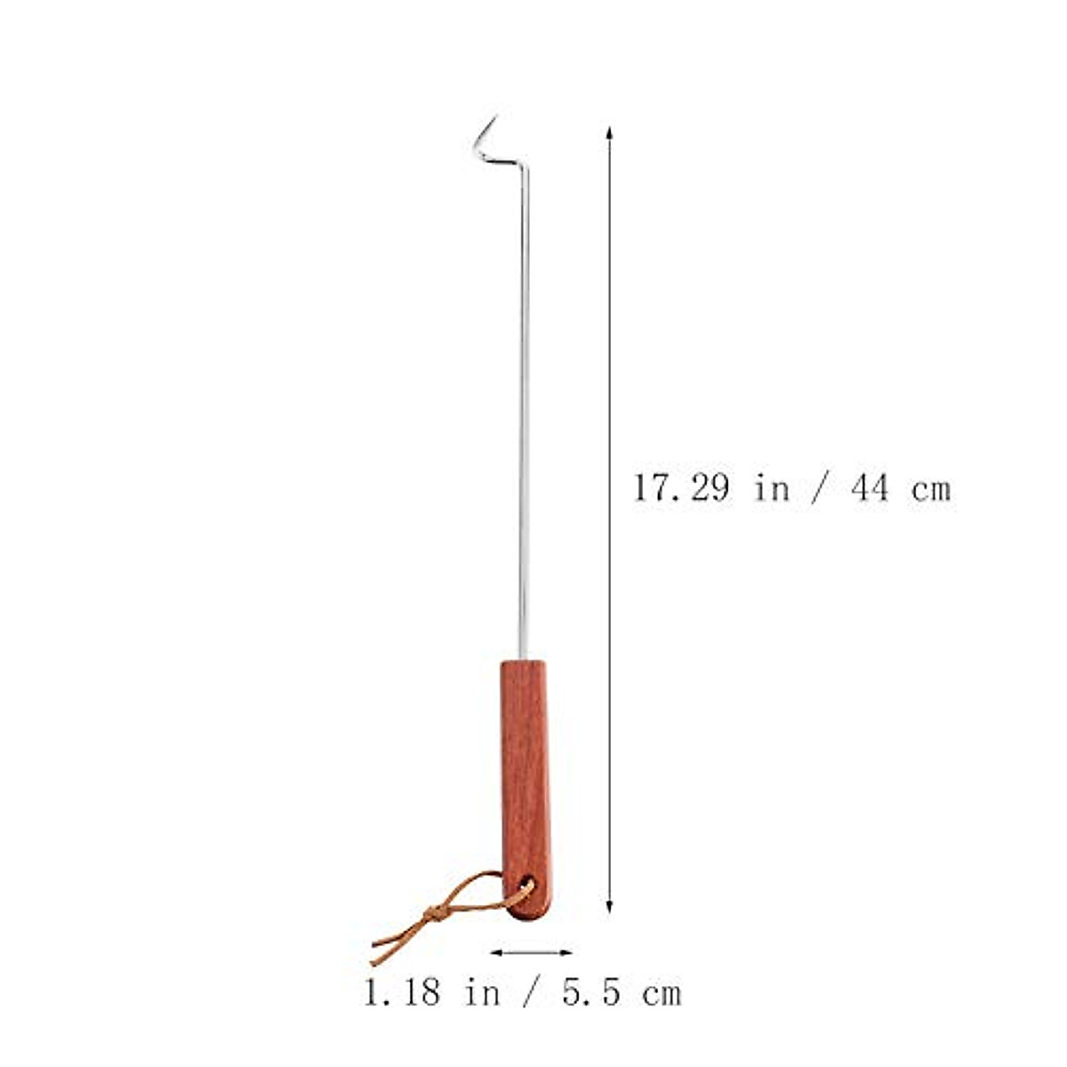 DOITOOL Food Flipper Turning Hook Stainless Steel BBQ Meat Turner Hook Food Flipper Meat Hook for Grilling, Flipping and Turning Vegetables and Meats, BBQ Grill and Smoker Accessories