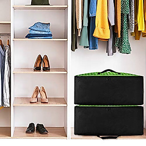 N/ A Underbed Large Capacity Storage Bag - Football Field Green Quilt Clothes Organizer Decoration Luggage Zipper Moving Tote