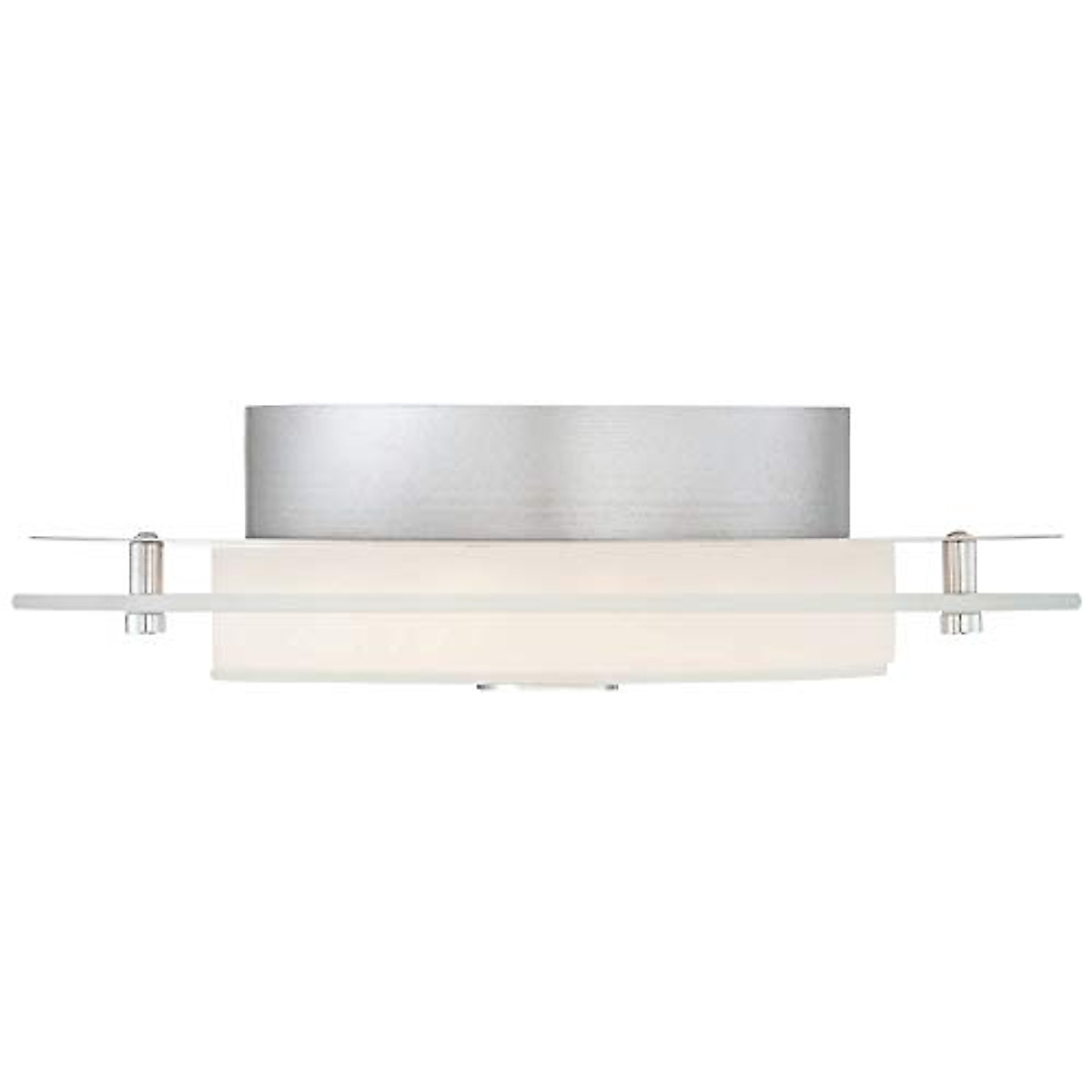 Possini Euro Design Clarival Modern Ceiling Light Flush-Mount Fixture 12 1/2" Wide Sleek Chrome Dimmable LED Clear Ring White Acrylic Diffuser for Bedroom Kitchen Living Room Hallway Dining House