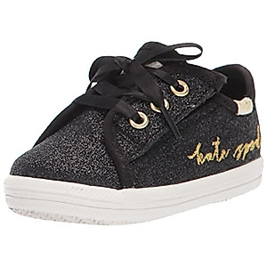 Keds Baby Kickstart Crib Sneaker, Black, 3 US Unisex Infant