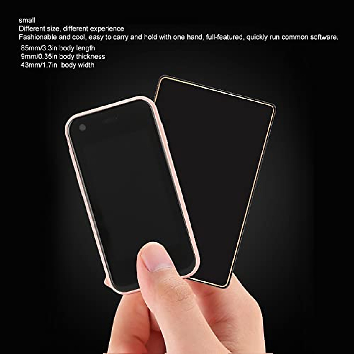 Mini 3G Mobile Phone, 2.5 inches Pocket Cellphone, 1GB RAM and 8GB ROM, Memory Card Expansion, 1580mAh Battery, Unlocked Smartphone for Students, Palm Size(Sakura Pink)