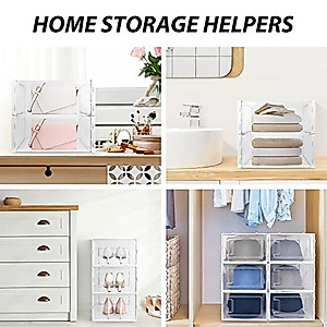 Apobabo Hat Organizer for Baseball Caps, Transparent Dust-Free Cap Rack Box Display, Easy Assembly Stackable Hat Storage System