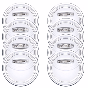 BIGNC 20 Set Clear Plastic Craft Button with Pin,Pins Buttons Design a Button for DIY Crafts(2.36 Inch)