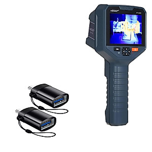 BoxWave Cable Compatible with Noyafa NF-526E Handheld Thermal Imager - USB-C to A PortChanger (2-Pack), USB Type-C OTG USB Portable Keychain - Slate Black