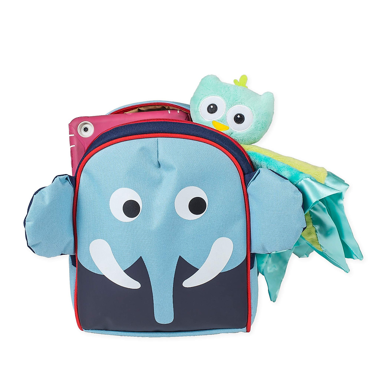 Class Collections Baby Blue Elephant Animal Water Resistant Preschool Backpack