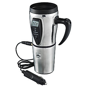 Heated Smart Travel Mug with Temperature Control - 16 ounce- 12V - Stainless Steel