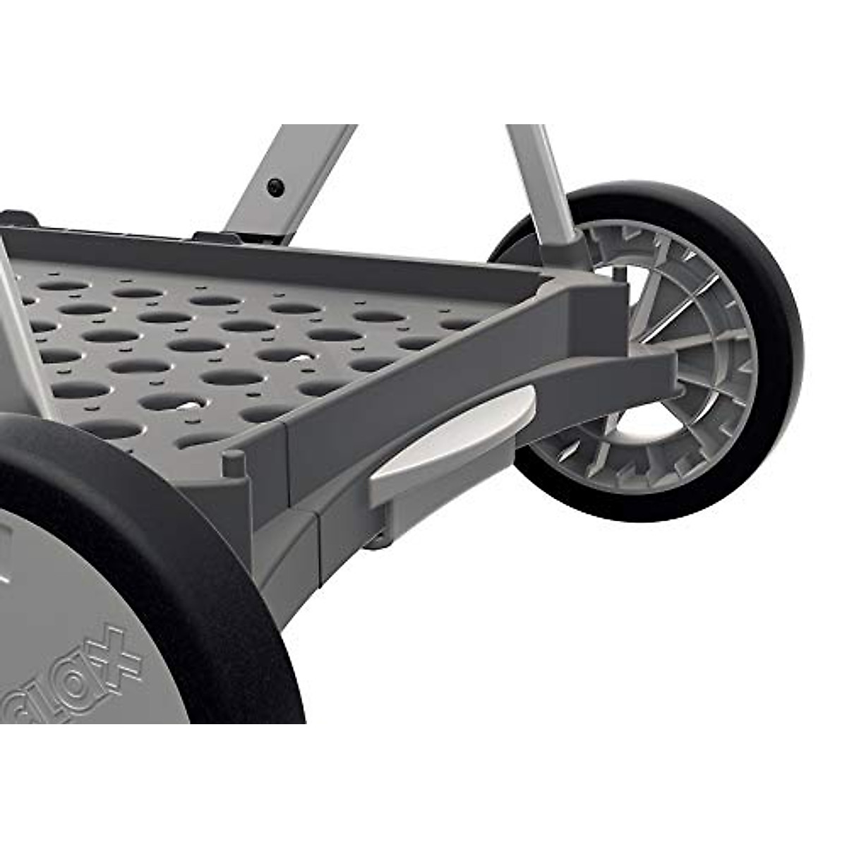 CLAX® The Original | Made in Germany | Multi Use Functional Collapsible Carts | Mobile Folding Trolley | Storage Cart Wagon | Shopping Cart with 2 Storage Crates | platform truck (Light Grey)