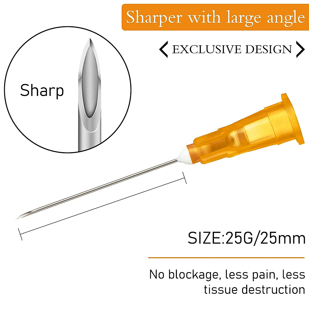 25& Luer Lock 1 in Dispensing Tools Pack of 100