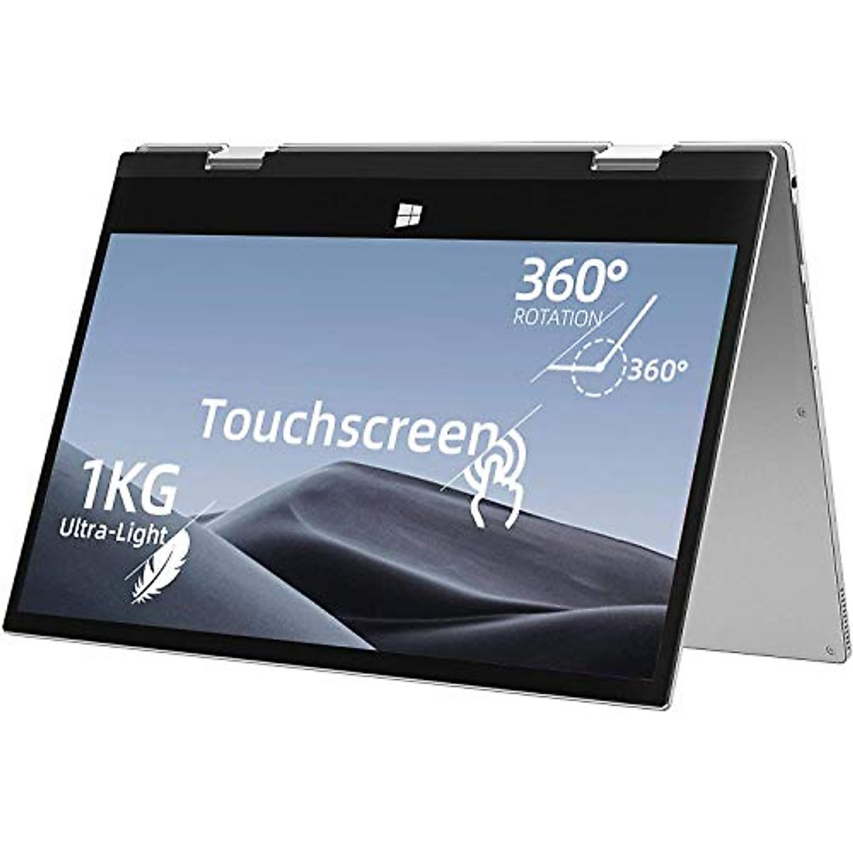 Jumper 11.6 inch Full HD Touchscreen Laptop 6GB RAM, 128GB eMMC 360 Degree Convertible Tablet PC Windows 10 Ultrabook PC Intel Celeron Quad Core Processor