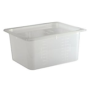 San Jamar MP12 Mod Pans 1/2 Food Pan with Lid, 51/8" (384 mm) Deep (Pack of 6)