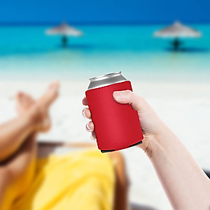 50 Pack Beer Can Coolers Sleeves, Soft Insulated Reusable Drink Cooler for Water Bottles, Blank Collapsible Soda Cover Cooler, DIY Customizable for Parties, Events or Weddings, Bulk