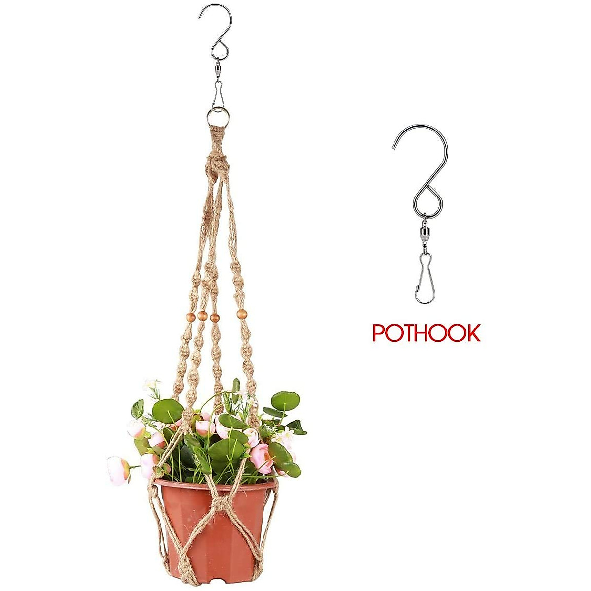 Lainin 12 Pack Stainless Steel Swivel Clip Hanging Hooks for Hanging Wind Spinners Wind Chimes Crystal Twisters Lighting Bulbs Party Supply…