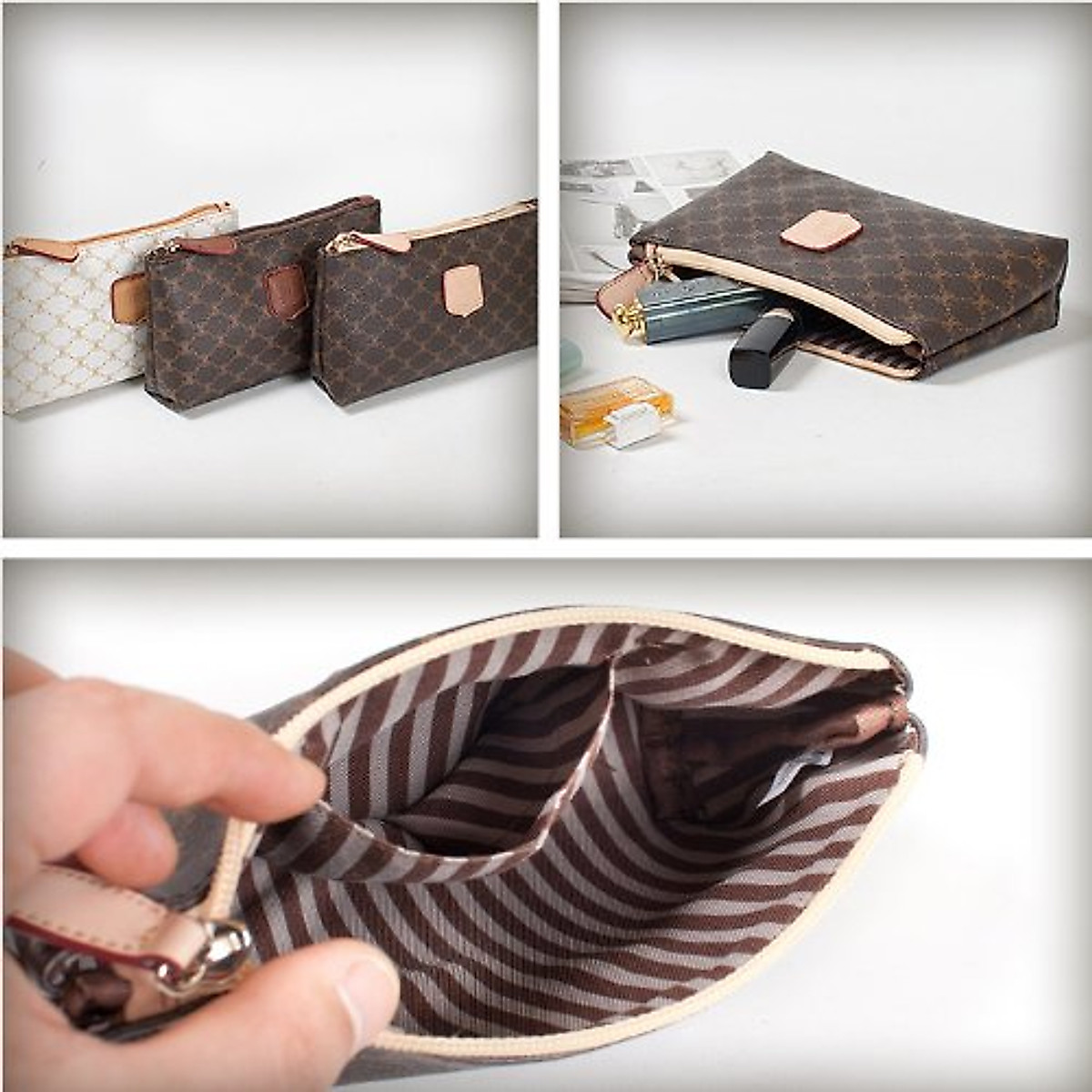 Violett-Handbags Cosmetic Pouch S745 (beige)