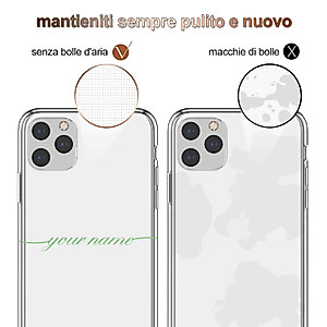 Suhctup Custom Cover for Huawei P30 PRO TPU Case with Heart Text Customizable Gift Case Ultra Thin Soft Clear Silicone Fashion Shockproof Case (Green)