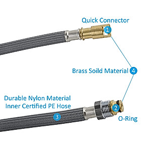 RP44647 Kitchen Faucet Hose Pull Out Spray Hose Kit Compatible with Delta Waterfall Kitchen Faucets 470/472/474/476 with Non-DST, Sink Hose Replacement, 59 Inch