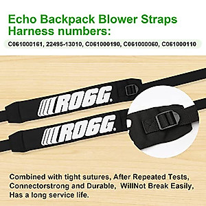 RO6G Set of 2 C061000111 Backpack Blower Straps/Harness for Leaf Blower Shoulder Strap Echo PB-500 PB-265LN PB-403H PB-413H PB-460 PB-610 PB-620 PB-650 PB-755 Fits C061000110-2 Pack