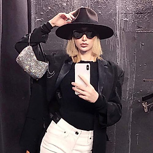 Rhinestone Bling Bag Purse Sliver Clutch Sparkly Crossbody Bags for Women Crystal Glitter Handbag for Party Prom Wedding