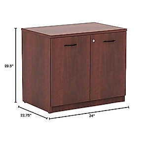 Alera ALEVA613622MC Valencia Series 34-1/8 in. x 22-7/8 in. x 29-1/2 in. Storage Cabinet - Medium Cherry