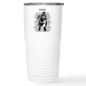 CafePress Pit Bull Love Travel Mug Stainless Steel Travel Mug, Insulated 20 oz. Coffee Tumbler