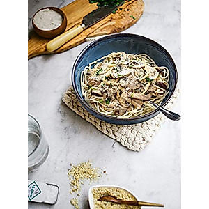 LE TAUCI Pasta Bowls 45 Ounce, Ceramic Salad Bowl, Large Serving Bowl Set - Set of 4, Ceylon Blue