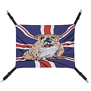 British Bulldog Pet Hammock Bed Guinea Pig Cage Hammock Small Animal Hanging Bed for Ferret, Chinchilla, Puppy and Other Small Animals