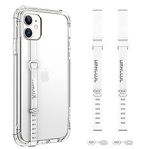 Dracool 2 PCS Silicone Phone Strap Cell Phone Grip Loop Elastic Stretching Band Hand Finger Holder Secure Slim Universal for Galaxy & iPhone Case Most Smart Phone Cases - Transparent