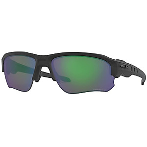 Oakley Men's OO9228 Speed Jacket Rectangular Sunglasses, Matte Black/Prizm Maritime Polarized, 67 mm