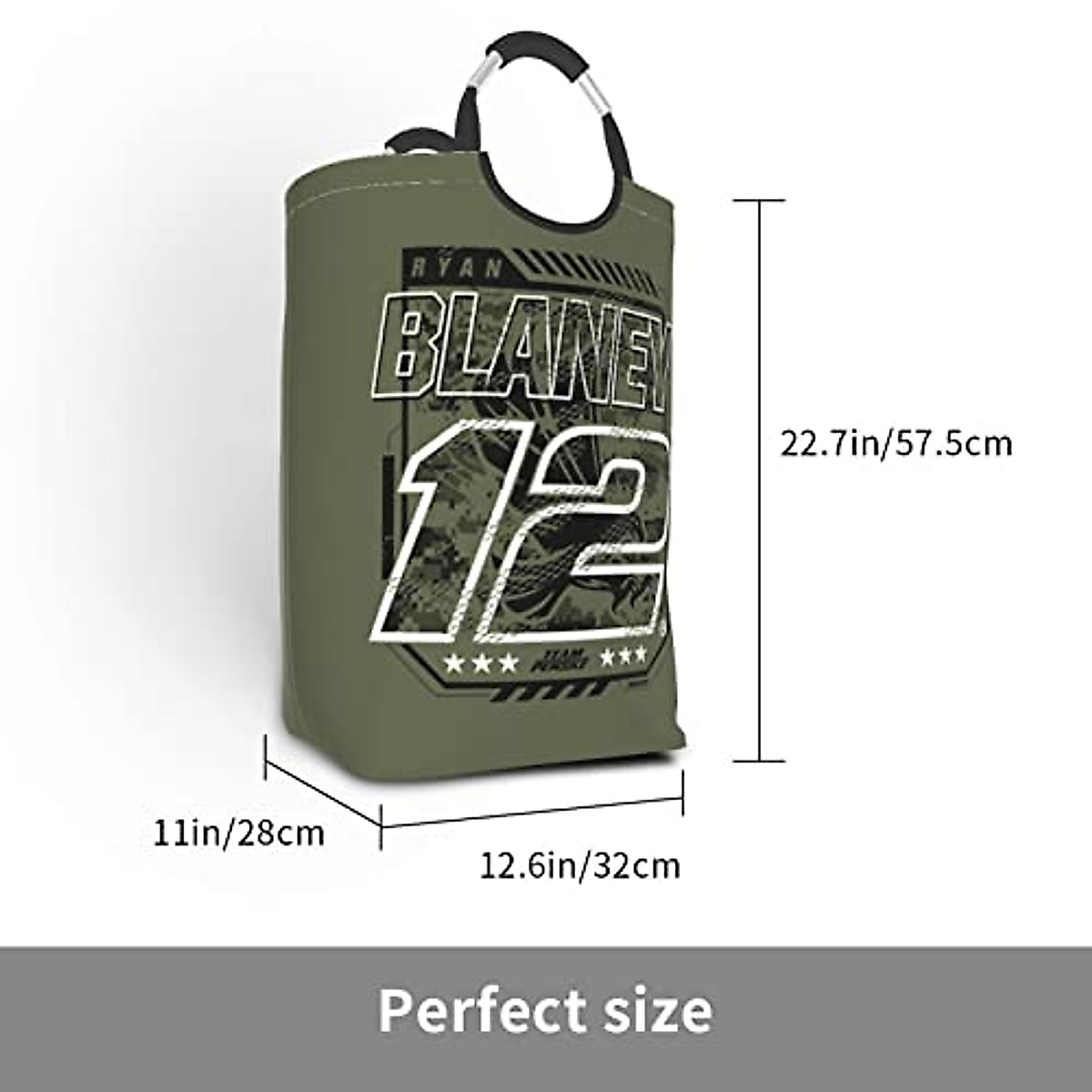 Ryan Blaney 12 Large Laundry Basket Laundry Hamper Bag Washing Bin Clothes Bag Collapsible Tall with Handles Waterproof Bathroom College Essentials Storage for College Dorm, Family