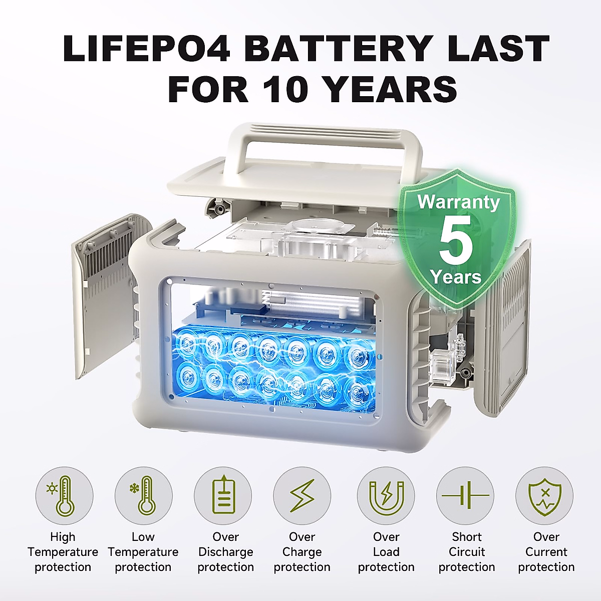 ALLPOWERS R600 BEIGE 299Wh 600W Portable Power Station, LiFePO4 Battery Backup with UPS Function, 1 Hour to Full 400W Input, MPPT Solar Generator for Outdoor Camping, RVs, Home Use