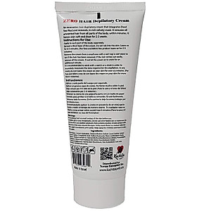 ZeroHair Painless for Women and Men Suitable for Body Skin and Private Parts Leg, Pubic, Bikini Hair Removal Premium Depilatory Cream Kachita Spell Easy Application Fast-Acting 200ml